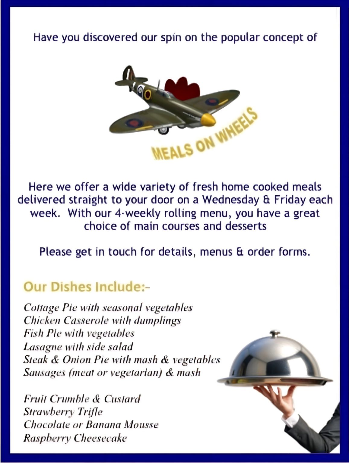 Delivery Service - Spitfire Lounge Salisbury